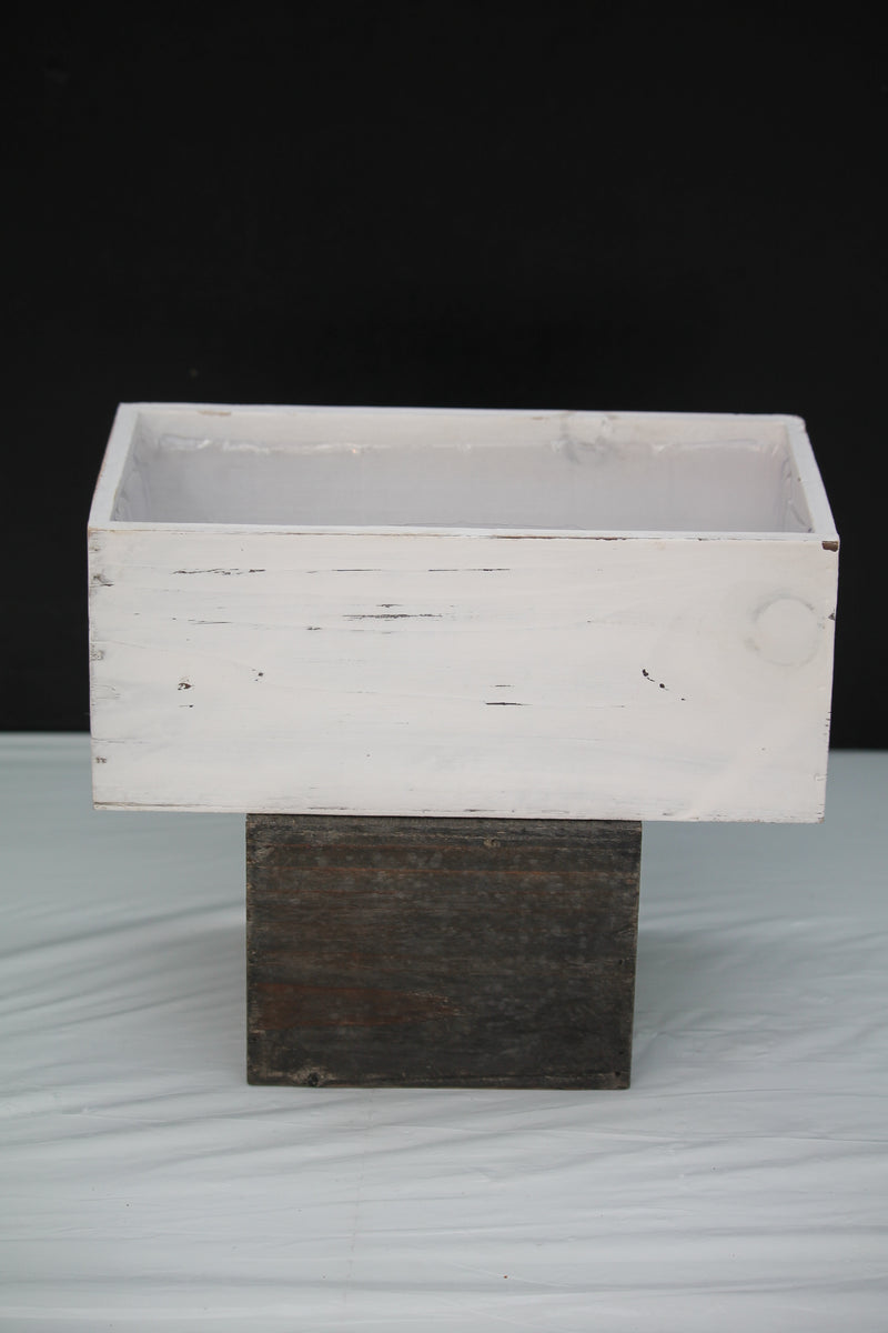 Rustic Rectangle Wooden Planter – Family Flowers Inc